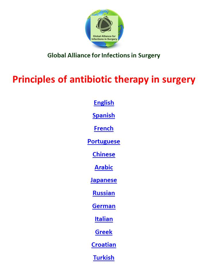 Principles of antibiotic therapy in surgery – Global Alliance for ...